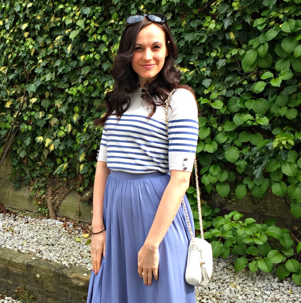 Outfit: Bare Legs & Baby Blue – Picking the Day